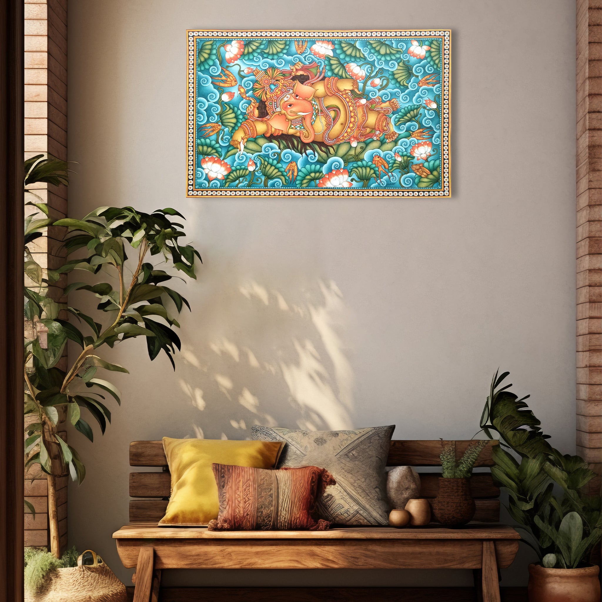 Shop Shayana Ganapati Kerala Mural Painting - Serene Artwork | Culturati